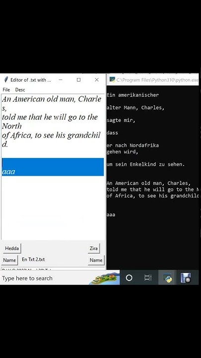 Python Tkinter Text Editor with Text to Speech and Hedda and Zira ...
