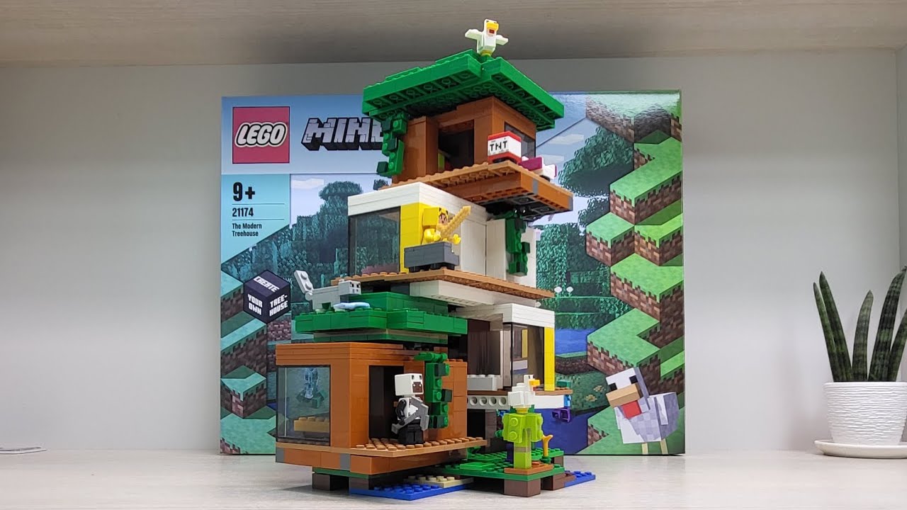 LEGO Minecraft 21174 The Modern Treehouse - YouTube
