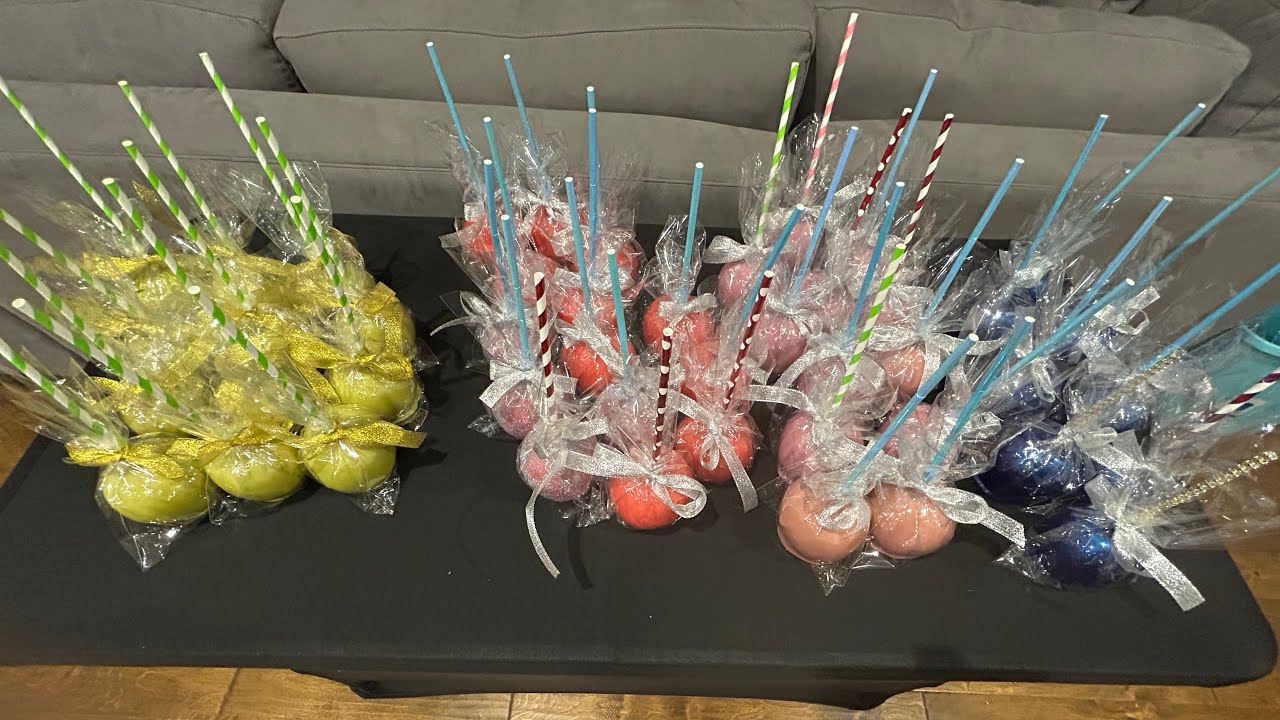 Neon Green Candy Apples, Red, Neon Pink and Metallic Blue - YouTube