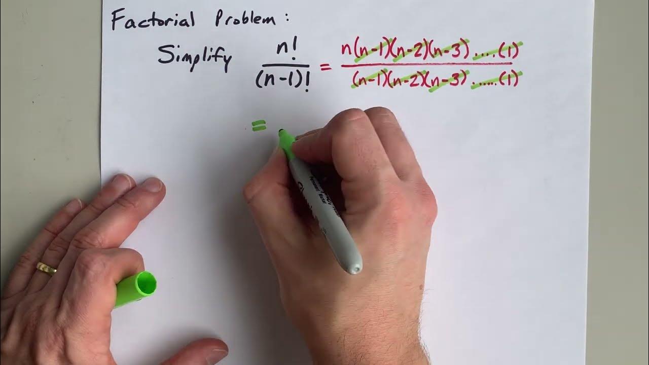 Simplify n!/(n-1)! (Factorial Problem) - YouTube