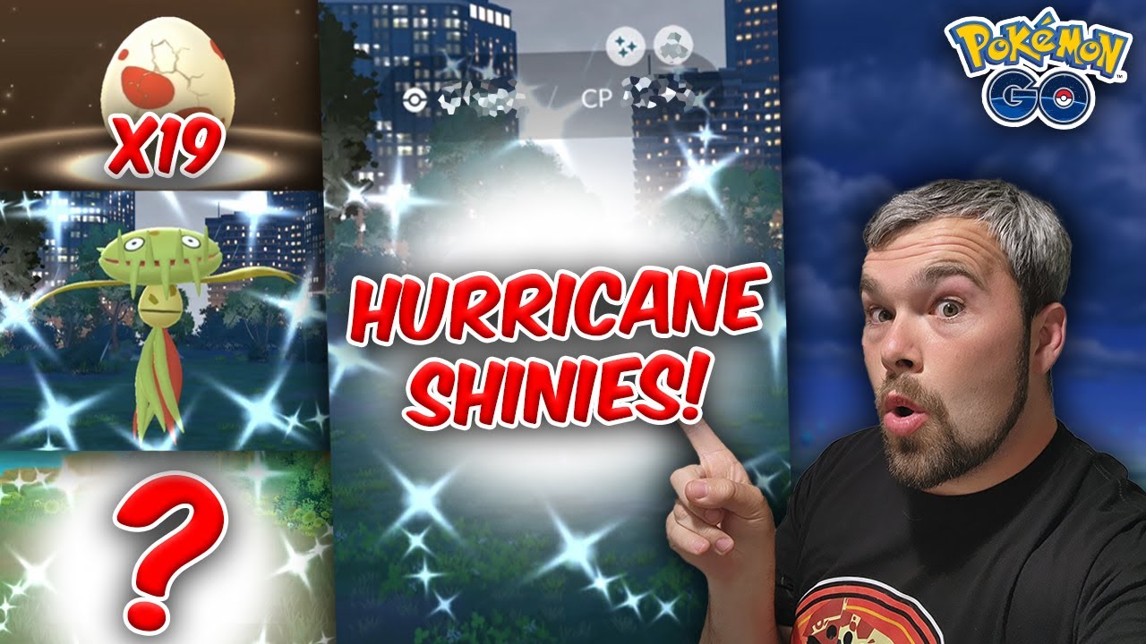 Catching Shinies in a Hurricane! We got VERY Lucky! (Pokémon GO) - YouTube