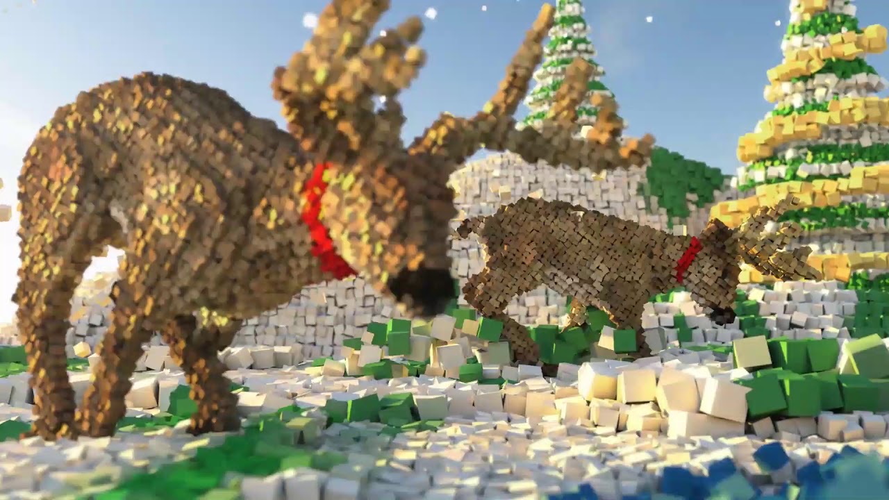 Cute animation creative square Christmas display video | Free Background Footage - YouTube