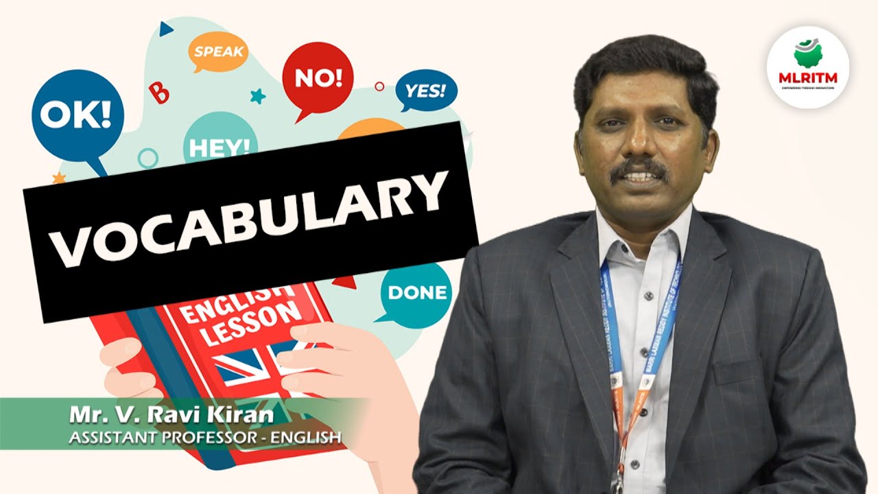 VOCABULARY | by Mr. V. Ravi Kiran || MLRITM - YouTube