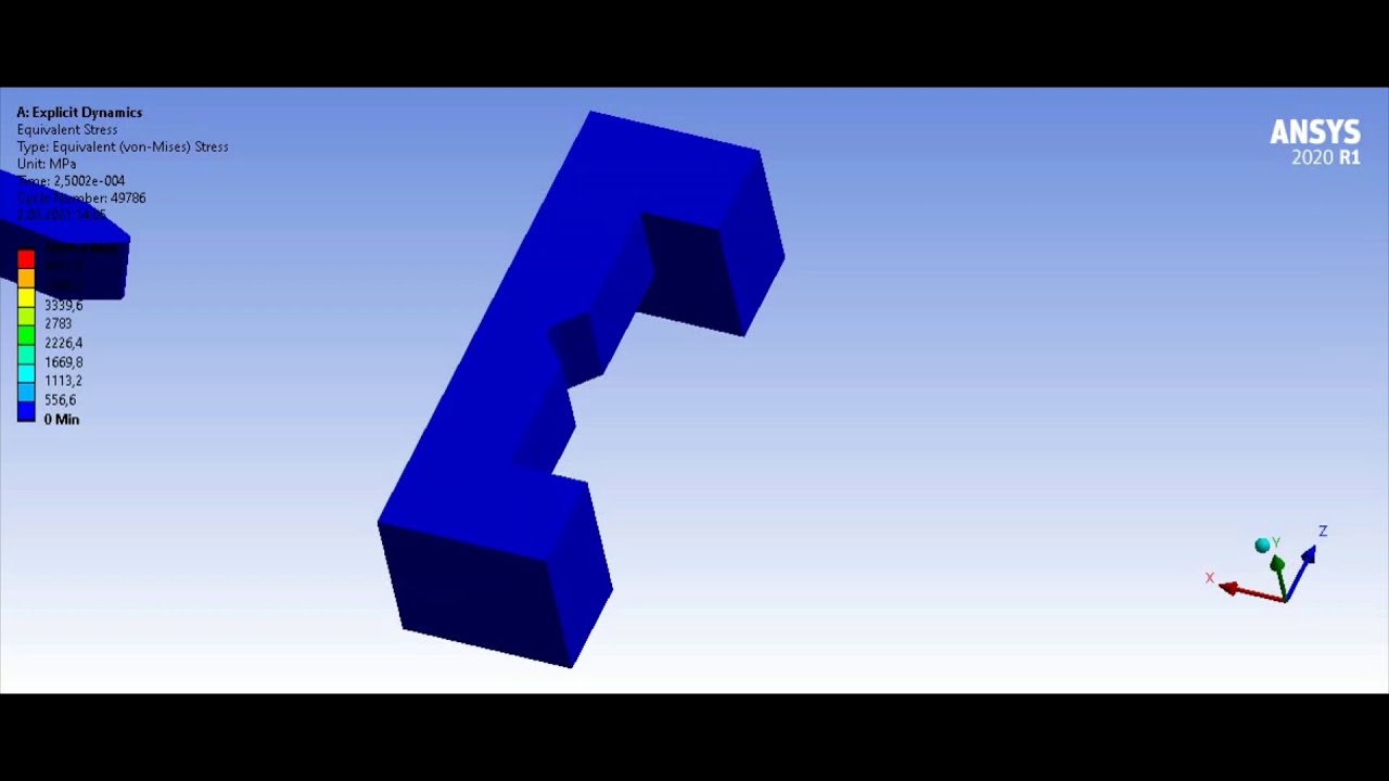 Ansys Explicit Dynamics - Charpy Impact Test for Stainless Steel - YouTube