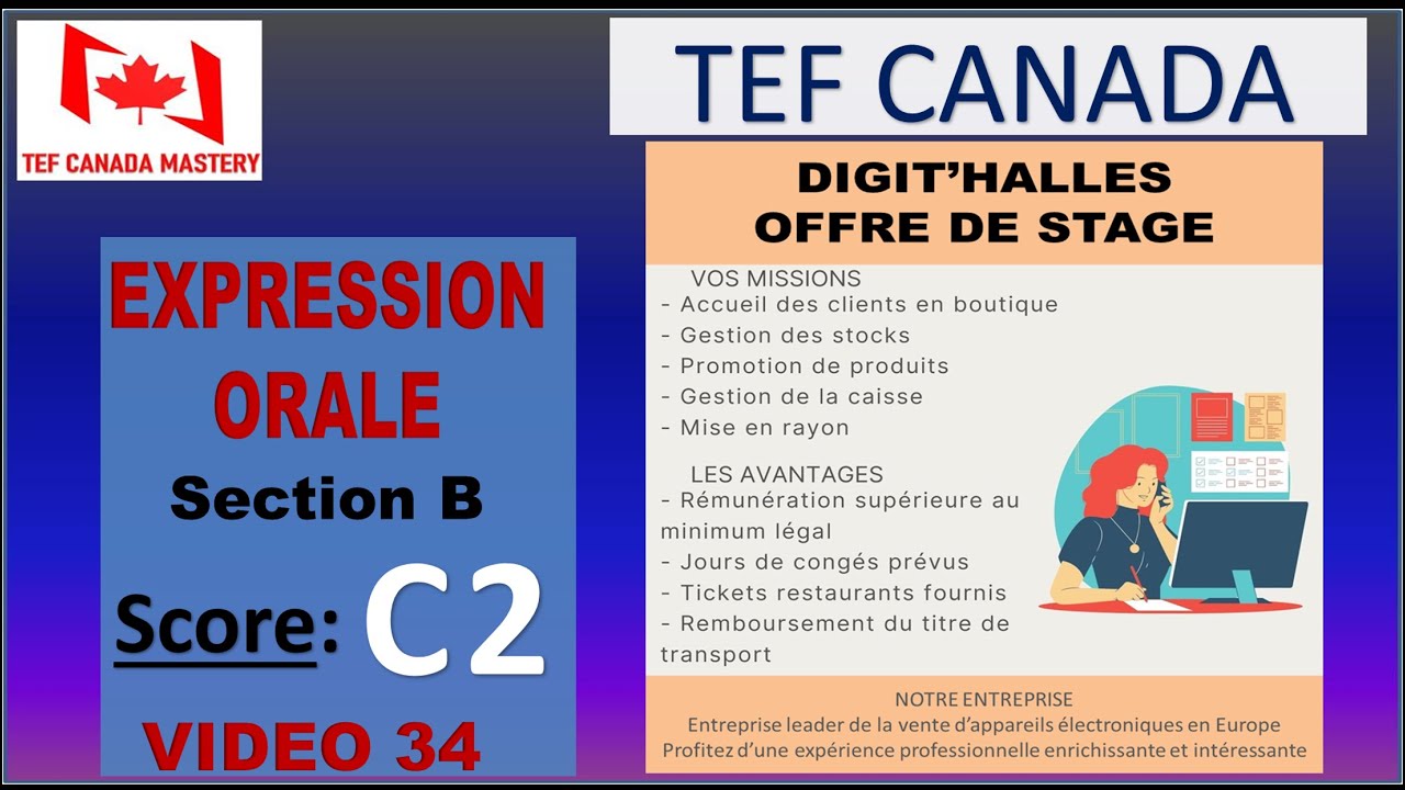 TEF Canada - Expression Orale Section B | Immigration Canada 🇨🇦 | Score ...