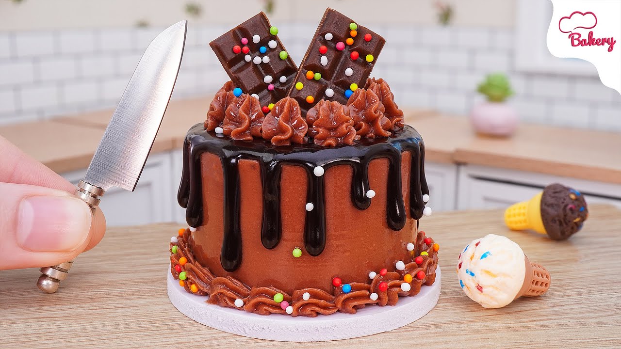 Decadent Delight: Miniature Sprinkles Chocolate Bar Cake Decorating ...