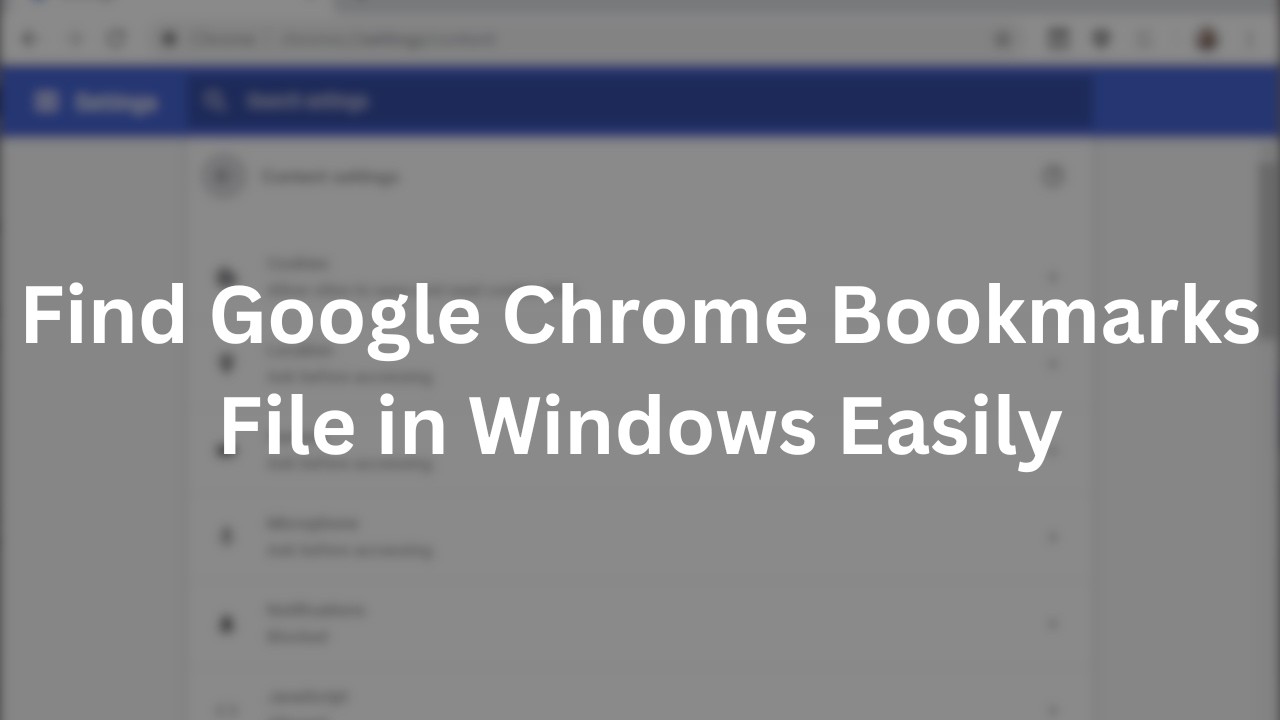Find Google Chrome Bookmarks File in Windows Easily - YouTube