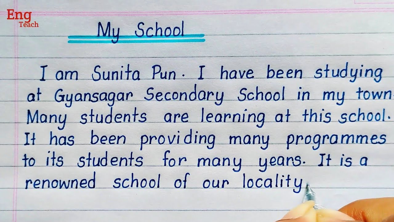 Essay on My School | My School essay | English essay | English writing ...