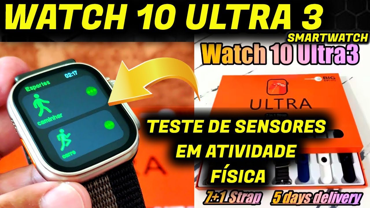TESTEI SENSORES em ATIVIDADE FISICA , CAMINHADA / CORRIDA WATCH 10 ...