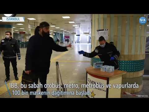 İstanbul'da Toplu Taşıma Araçlarında 100 Bin Maske Dağıtıldı