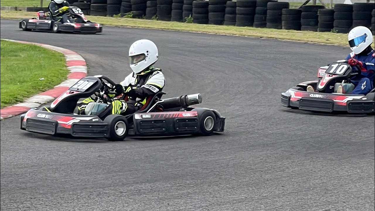 Club 100 olly B, first time out in the 2 strokes, he did excellent ...