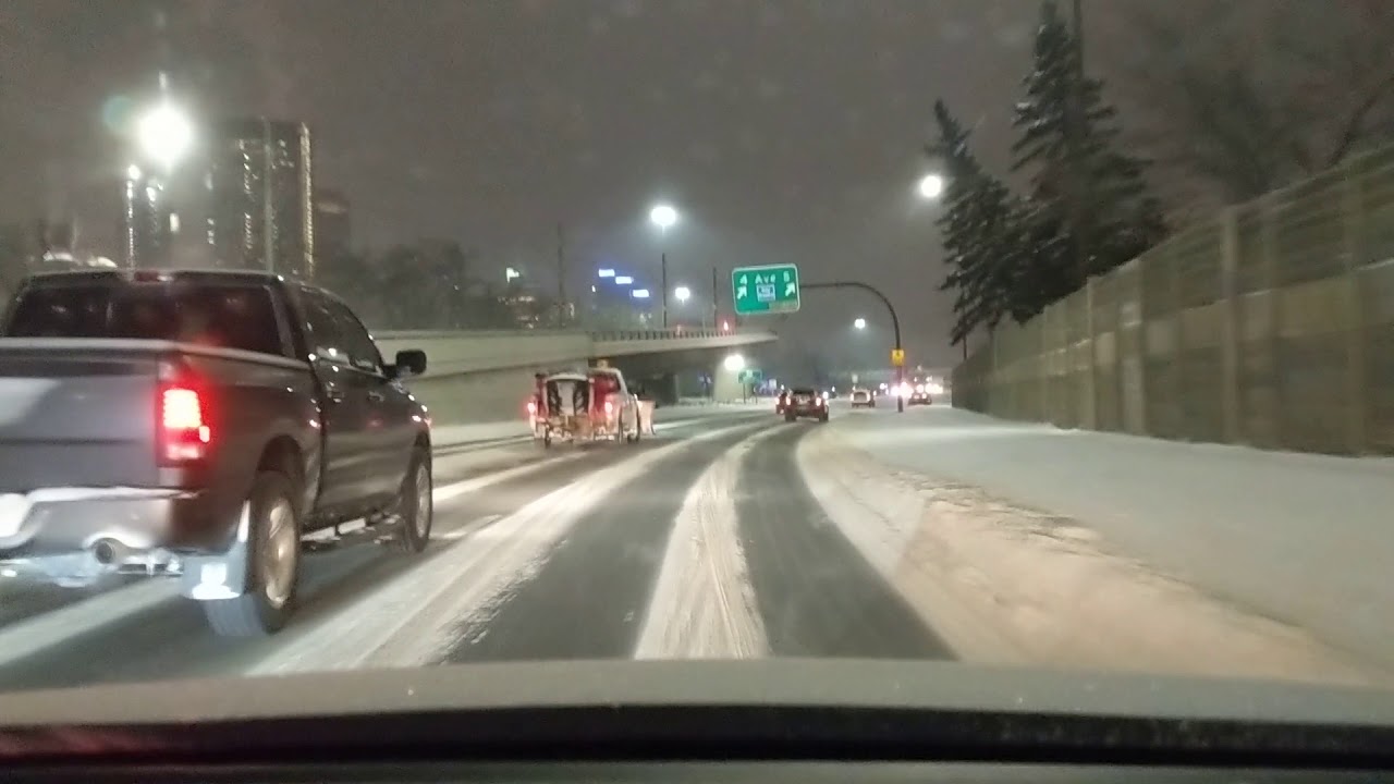 Winter driving in Calgary, AB, Canada - YouTube
