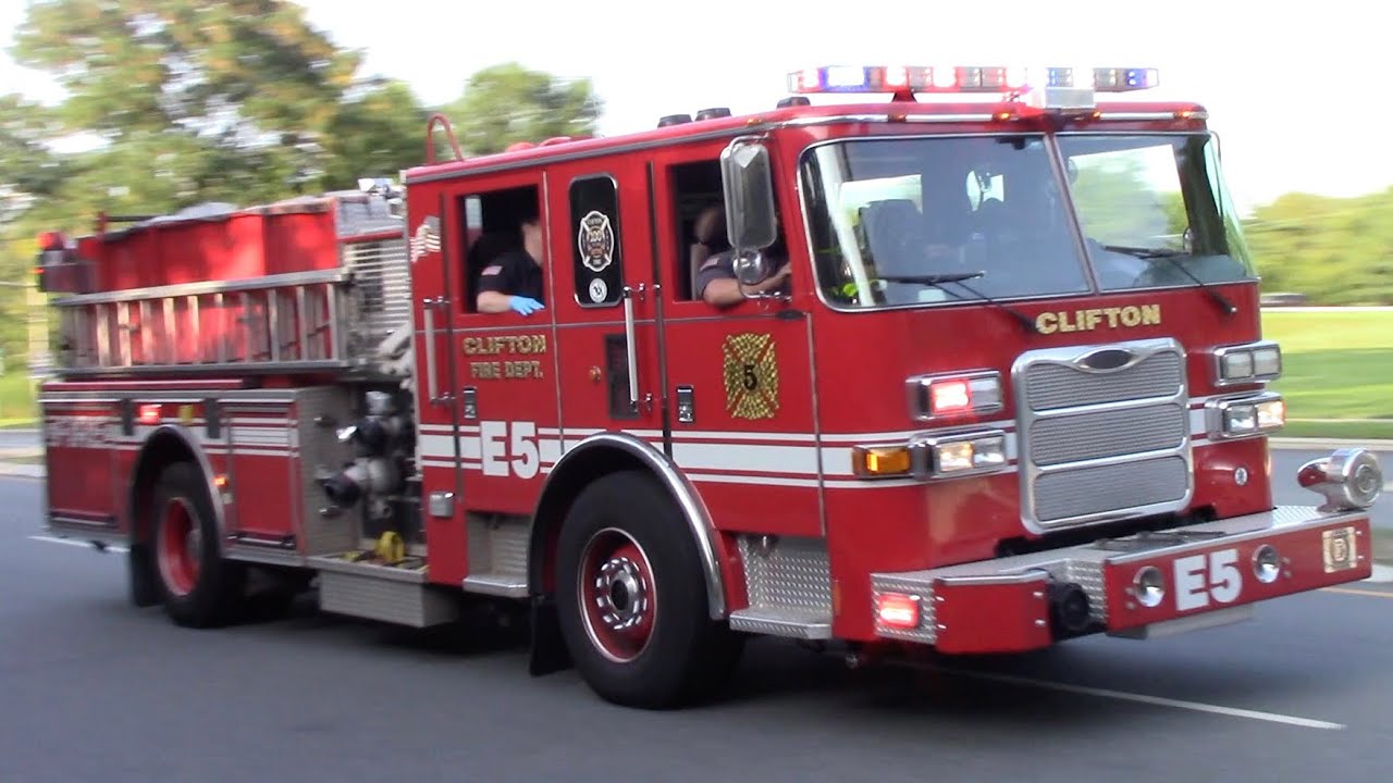 Clifton Fire Department Engine 5 And EMS-1 Responding 7-25-19 - YouTube