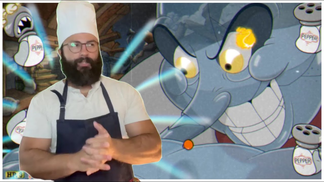 LIVE - Chef Saltbaker Versus Chef BladeBaker - Cuphead and DLC Part 7 ...