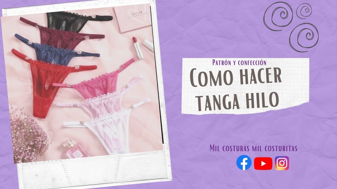 como hacer tanga hilo/ patrón y confección - YouTube