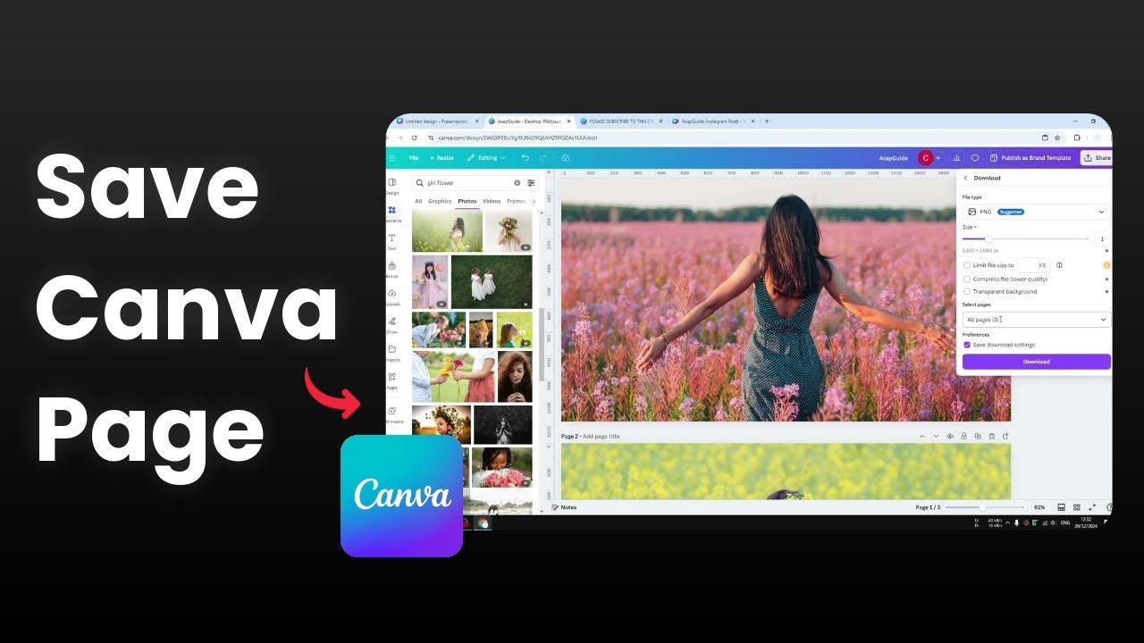 How to Save a Single Page From a Multi Page Design in Canva - YouTube