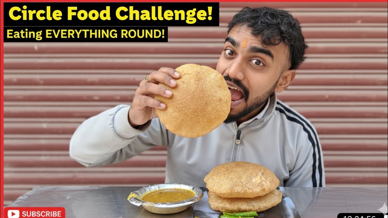24 Hours Eating Only CIRCLE Foods! 🍩 (Poora Din Sirf Gol Khana) 🥘 😱 ...