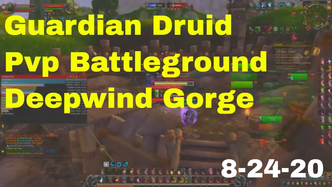 World of Warcraft BFA 3 0 Guardian Druid Pvp Battleground, Deepwind ...