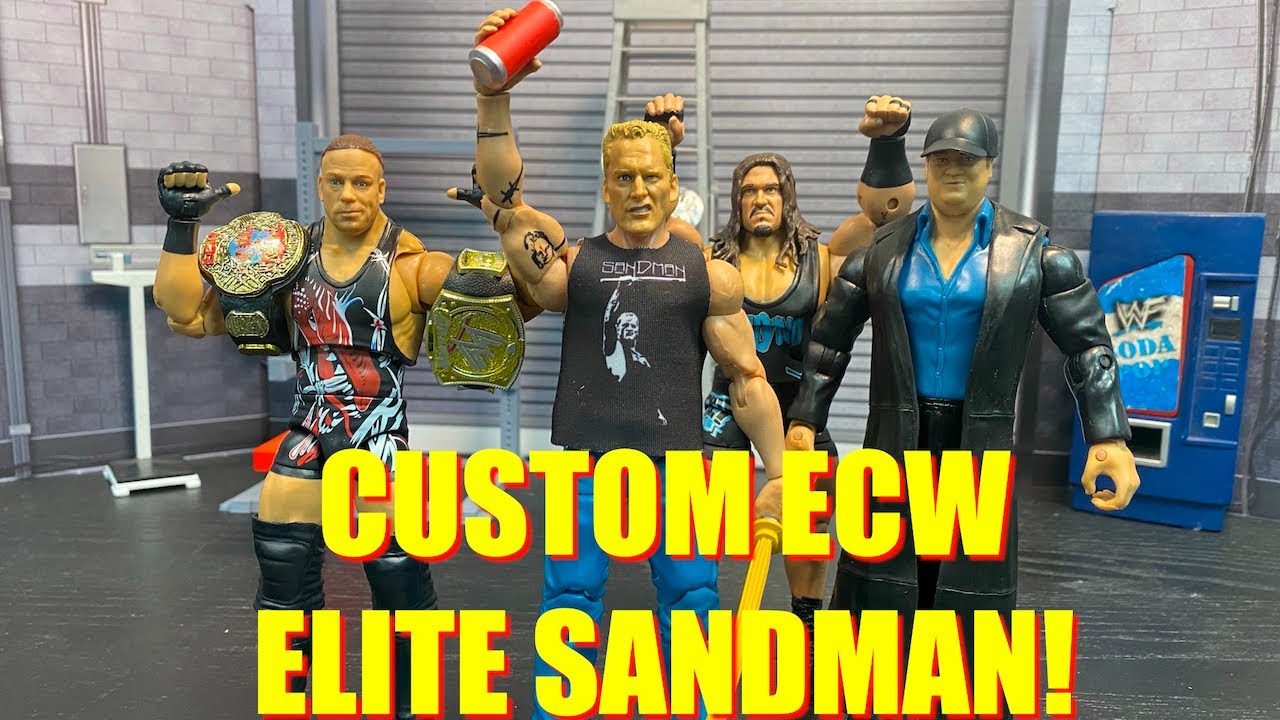 CUSTOM WWE ELITE SANDMAN ECW FIGURE REVIEW | CUSTOM SHOWCASE - YouTube