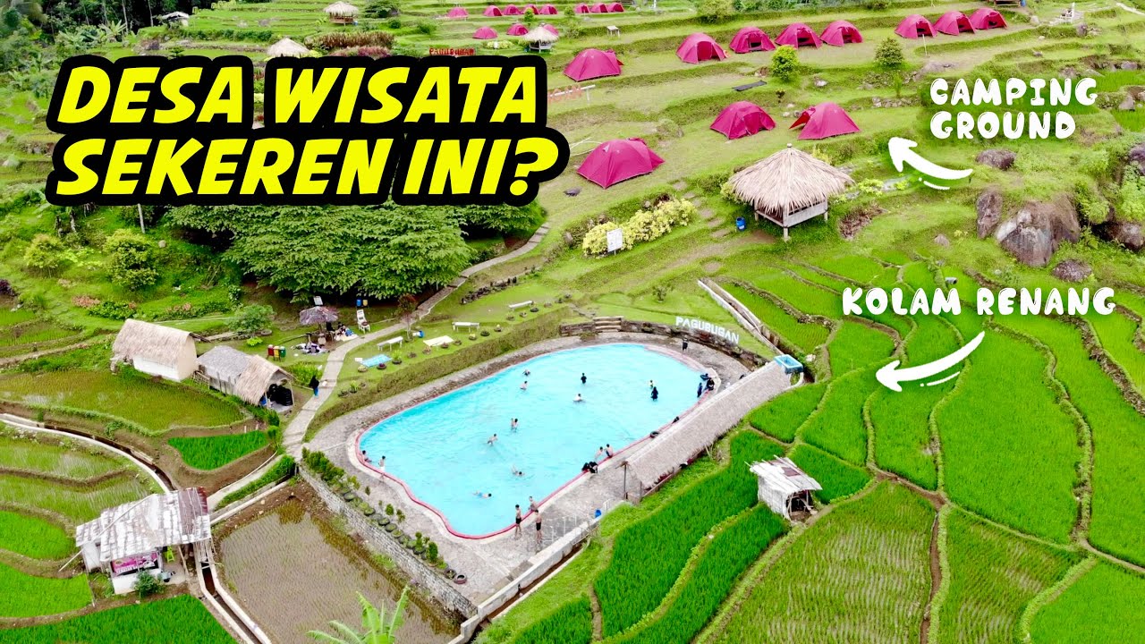 Desa Wisata Sukses di Banyumas, Kolam Renang Tengah Sawah | Pagubugan ...