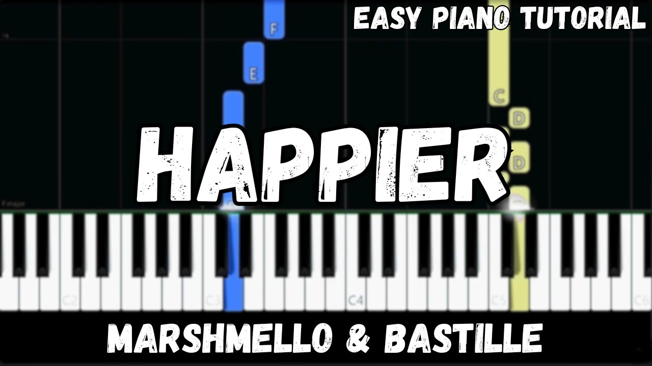 Marshmello ft. Bastille - Happier (Easy Piano Tutorial) - YouTube