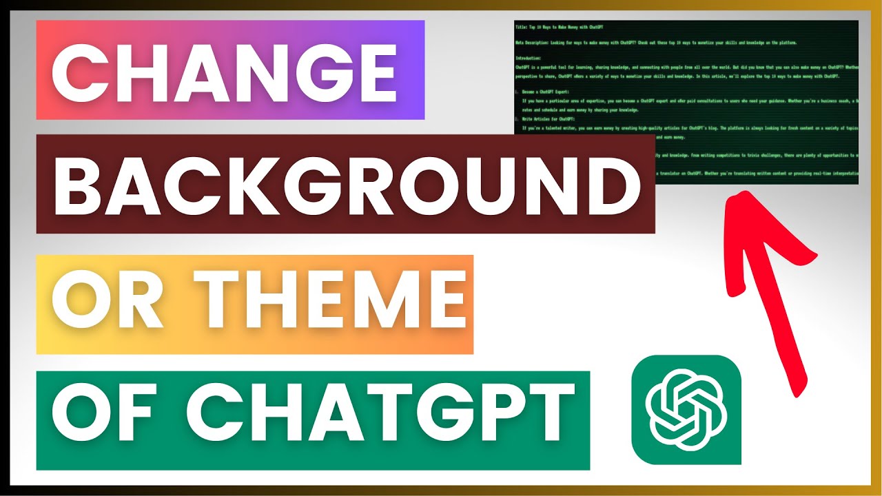 How To Change ChatGPT Theme? - YouTube