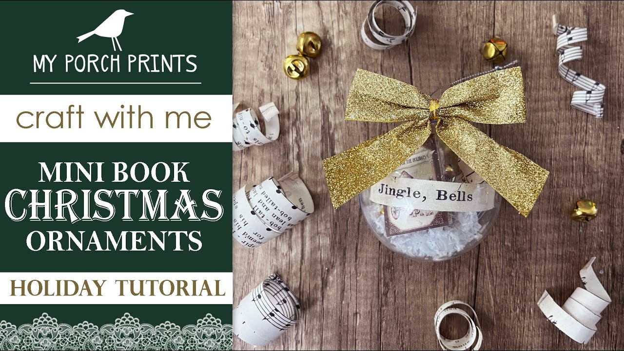 DOLLAR STORE MINI BOOK CHRISTMAS ORNAMENTS⭐| Quick & Easy! | My Porch ...
