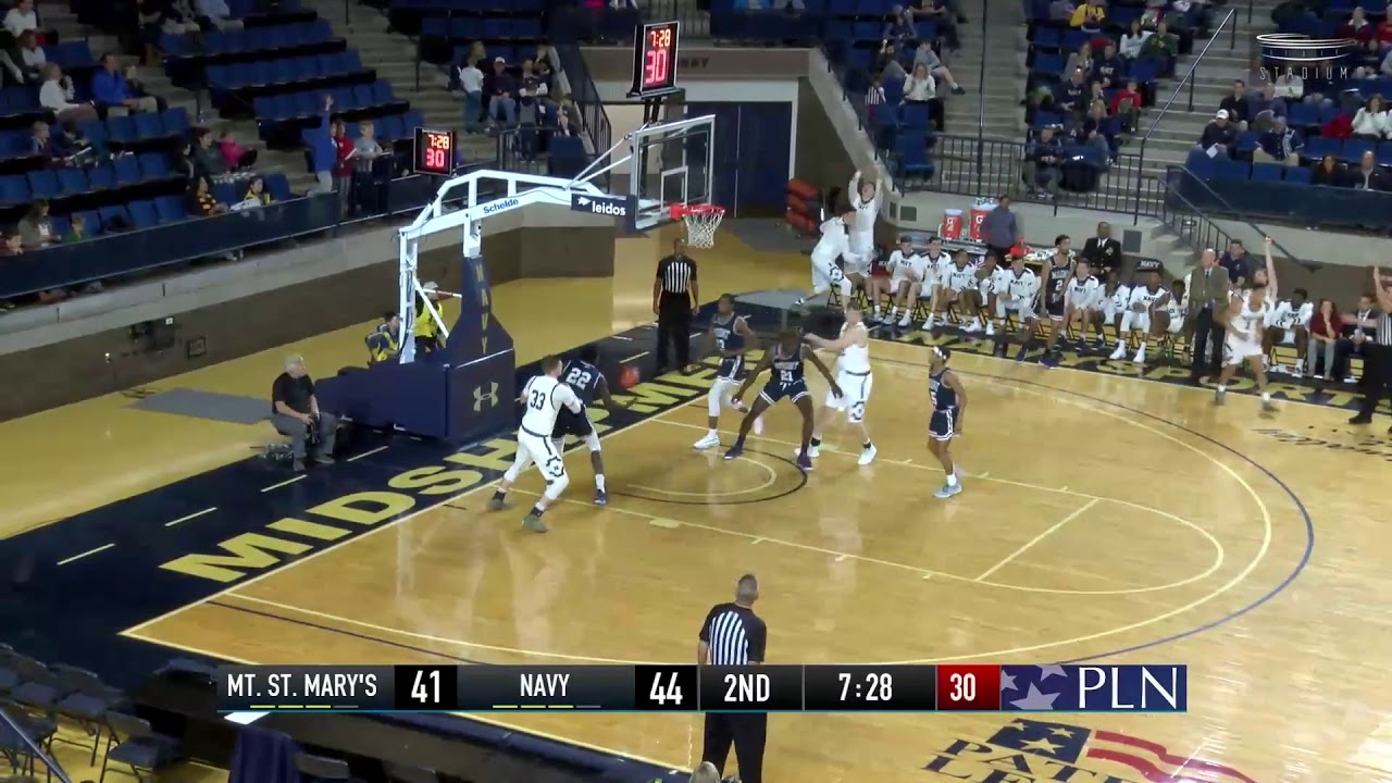 2019 Navy Men's Basketball Game Highlights - Mount St. Mary's - YouTube