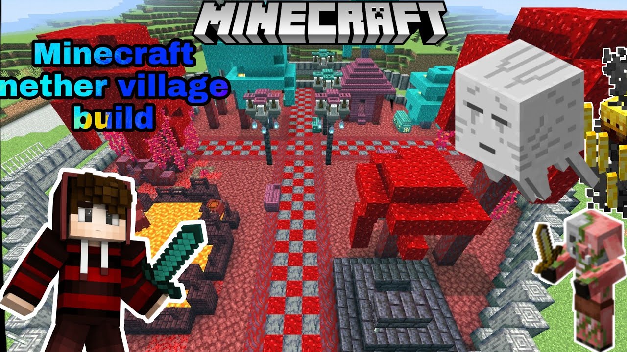Minecraft nether village build - YouTube