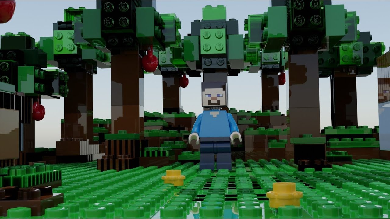 POV : MINECRAFT in LEGO [BLENDER 3D ANIMATION] - YouTube