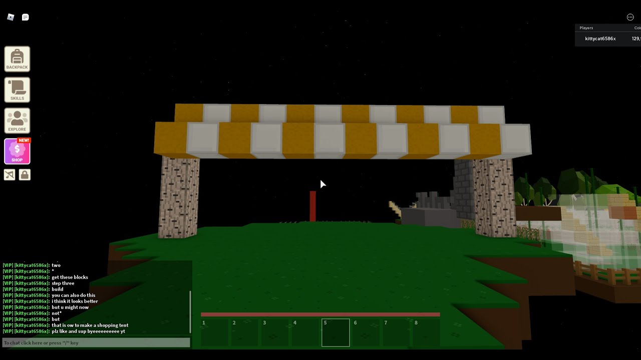 how to make a shopping tent in roblox islands - YouTube