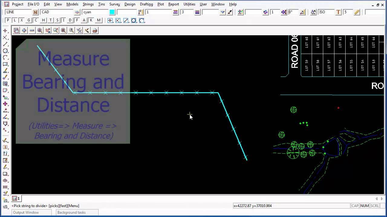12d Model CAD - Points Divide String by Chainage Length - YouTube