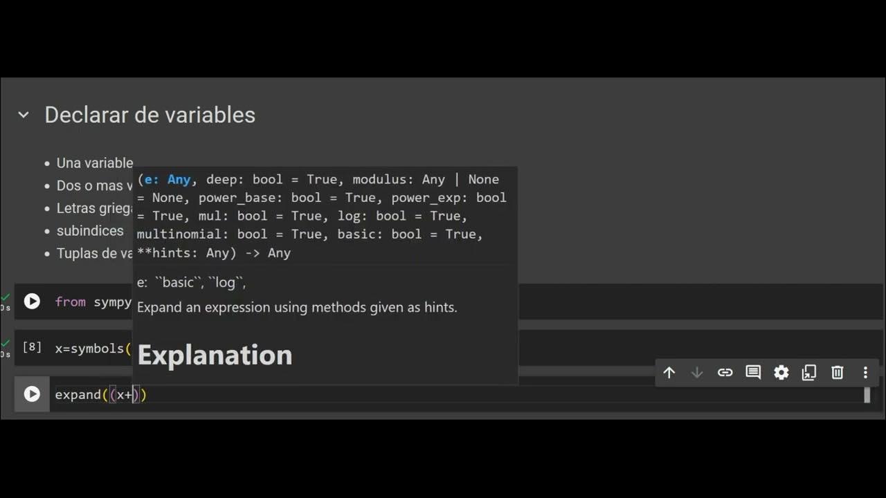 Declarar variables en SymPy - YouTube