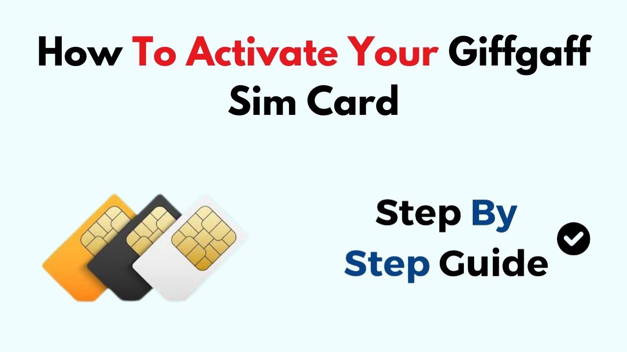 How To Activate Your Giffgaff Sim Card - YouTube