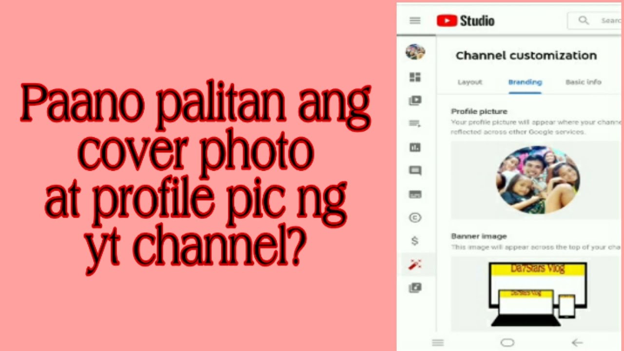 How to change cover photo and profile on your yt channel.... - YouTube