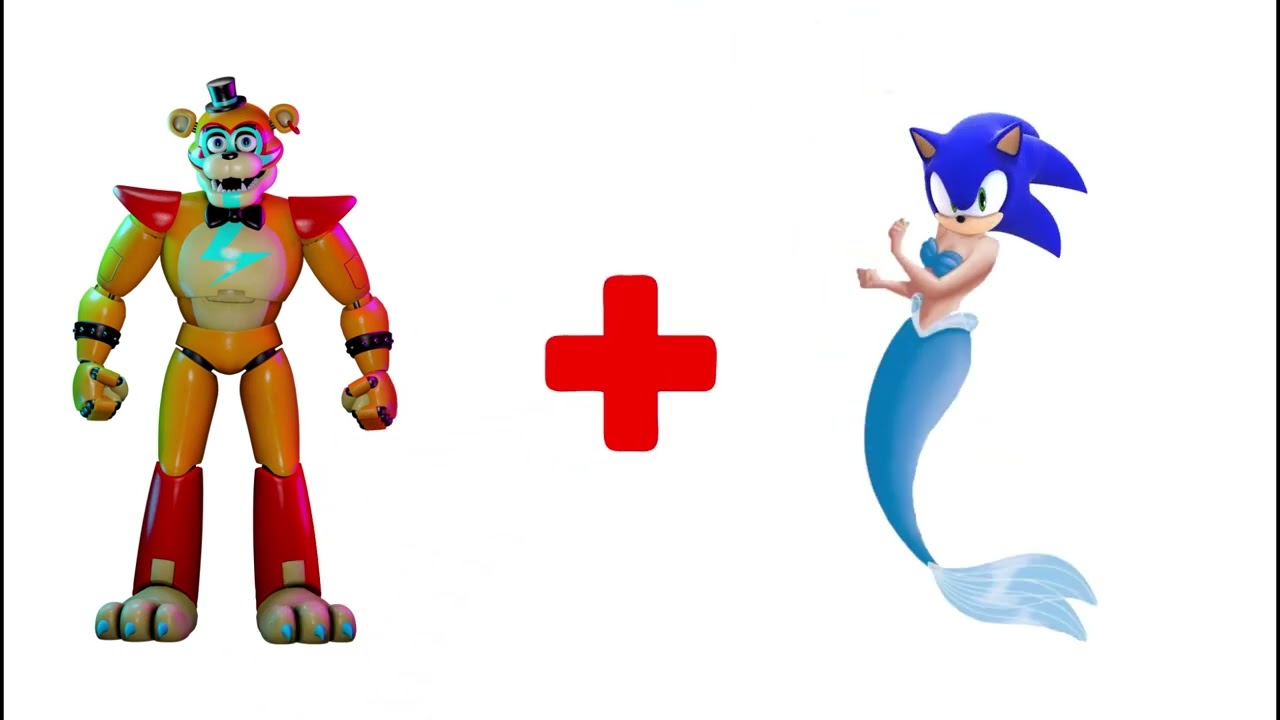 freddy + mermaid sonic = ??? | sonic \ fnaf ANIMATION - YouTube