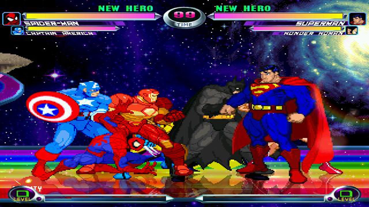 Marvel Comics vs DC Comics (AK1 BLUE VS RED) 4v4 MUGEN Battle #3 Series ...