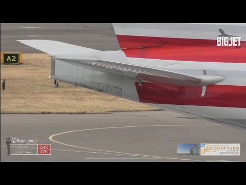 CLOSE-UP DEPARTURES WITH INSANE 777 HORIZONTAL FLUTTER @ 1:29:00