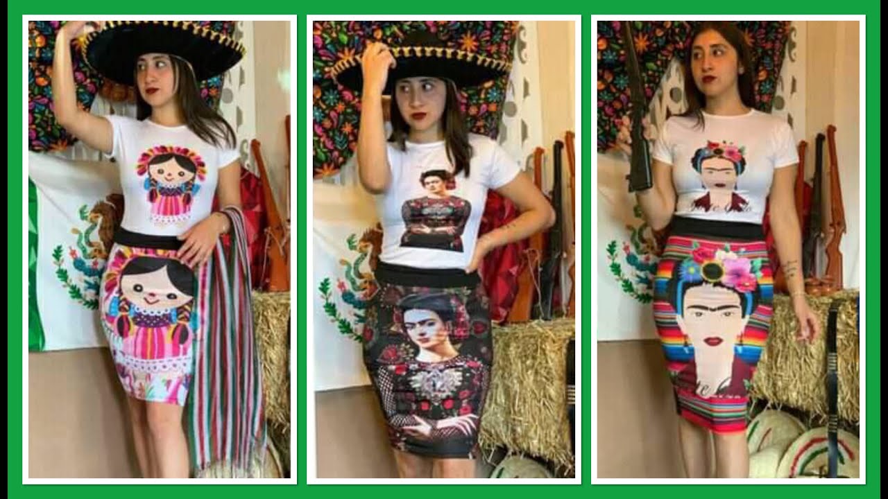 Hermosos Conjuntos Mexicanos blusa y falda Outfits para el mes patrio ...