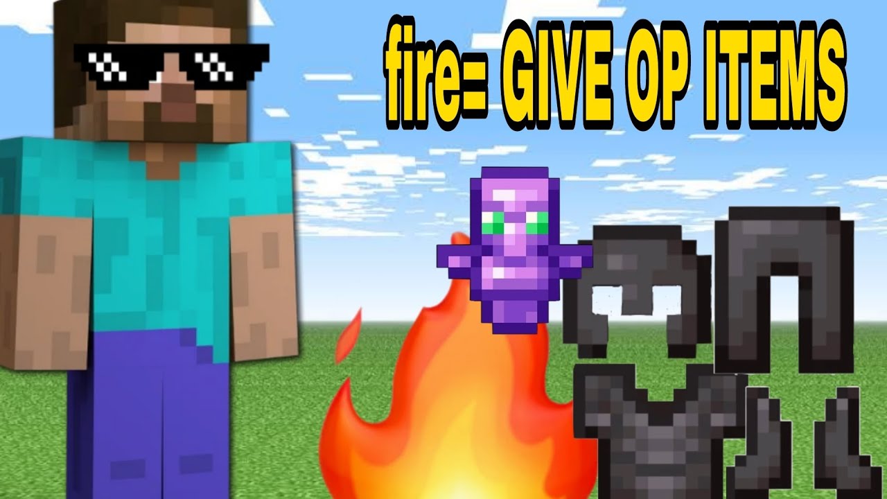 minecraft but fire give op iteams - YouTube