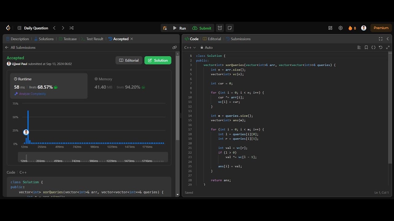 Solved Leetcode Problem 1310 Xor Queries Of A Subarray Youtube 9295