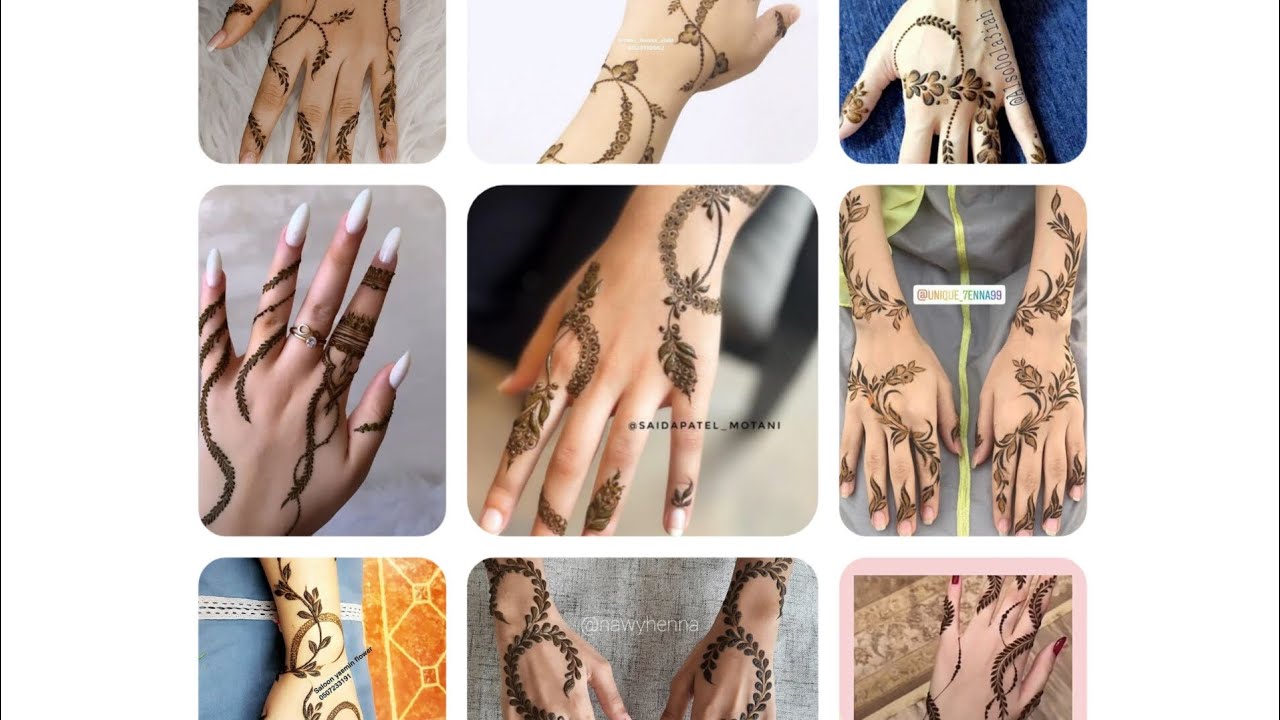 easy back hand hina designs#beautiful and stylish hina designs#floral ...