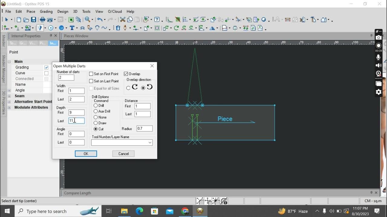 How to create multi dart by optitex software. multi darte kivabe korbo optitex software ar ...