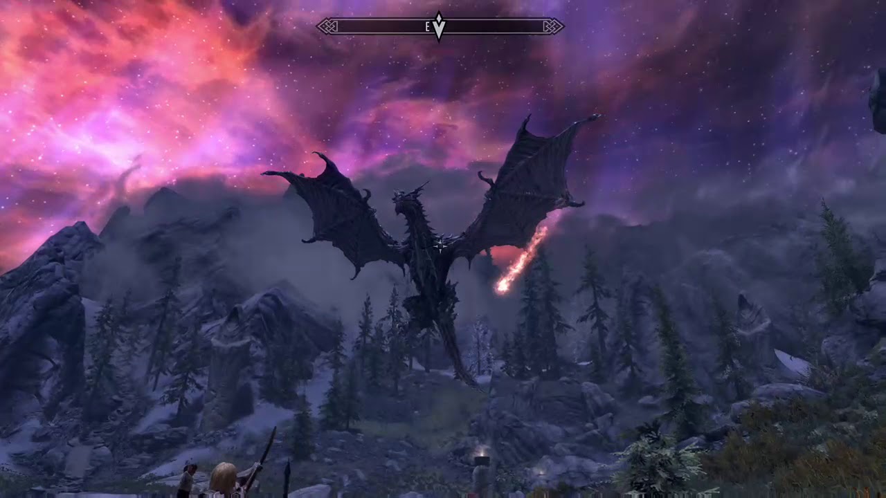 Skyrim SE: Dragonborn VS Alduin! Fight!! - YouTube