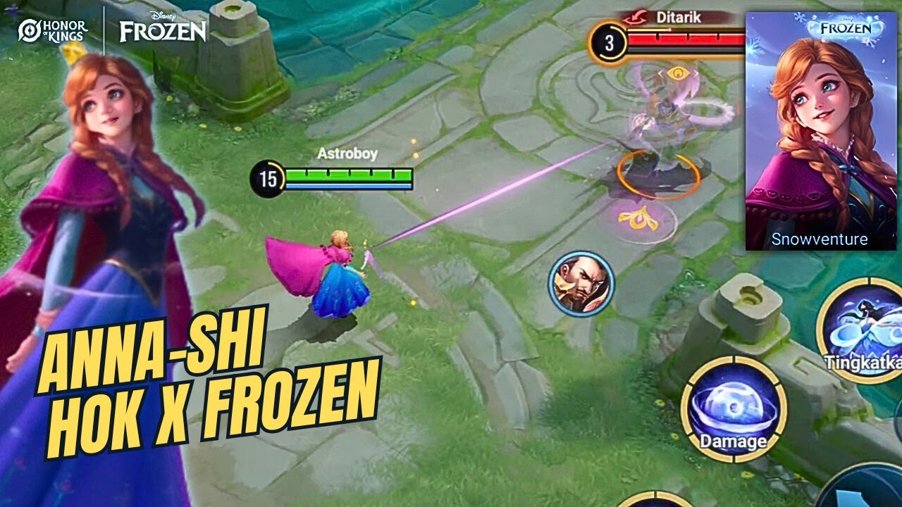 Review Skin Anna ( Shi ) Cosplay Dubbing Indo Honor of Kings x Frozen ...