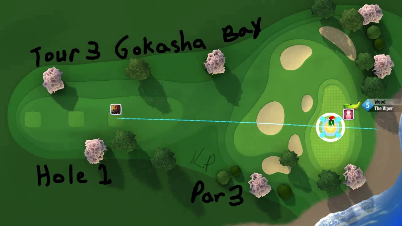 Golf clash maps and course fairways, green. gokasho bay hole 1 par 3 ...