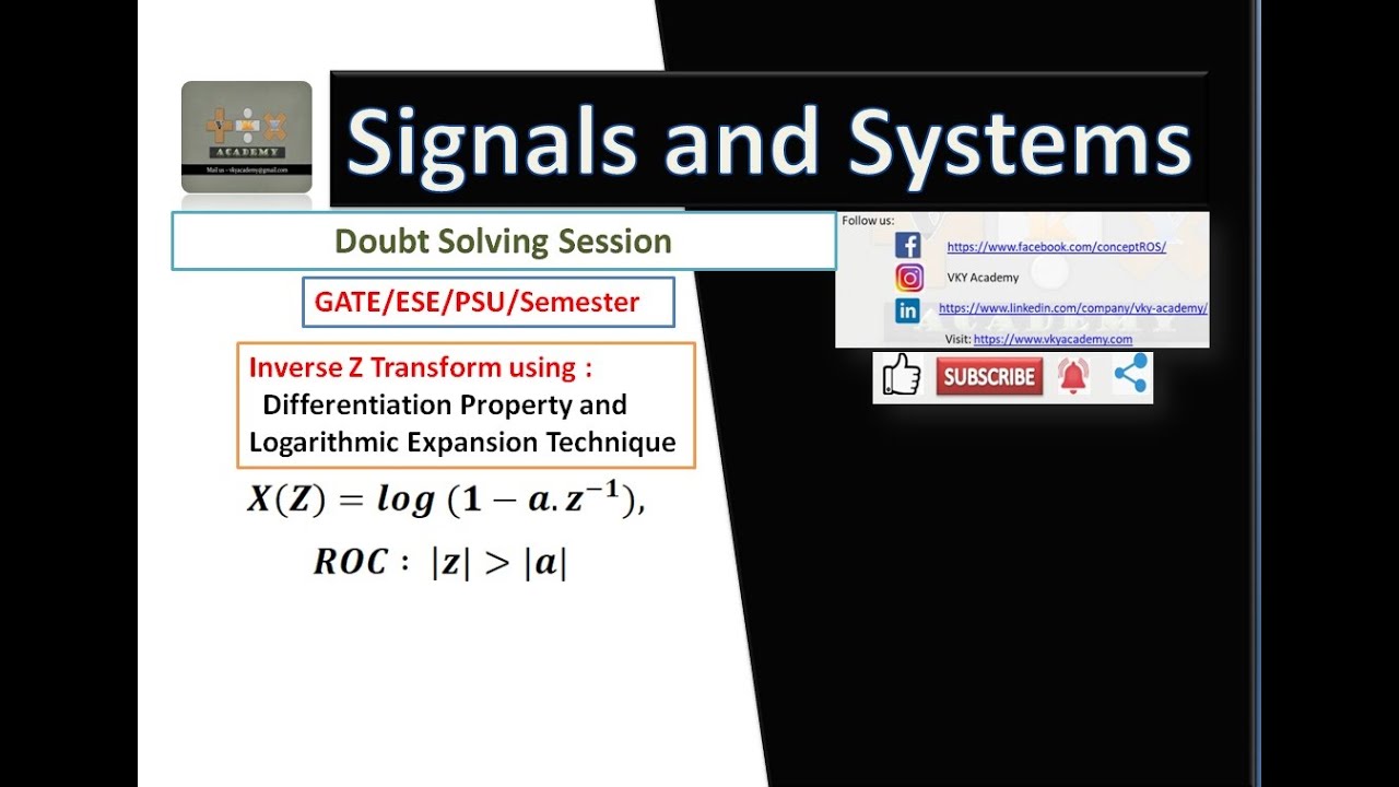 Numerical-1 Inverse Z Transform of Logarithmic Function | Inverse z ...