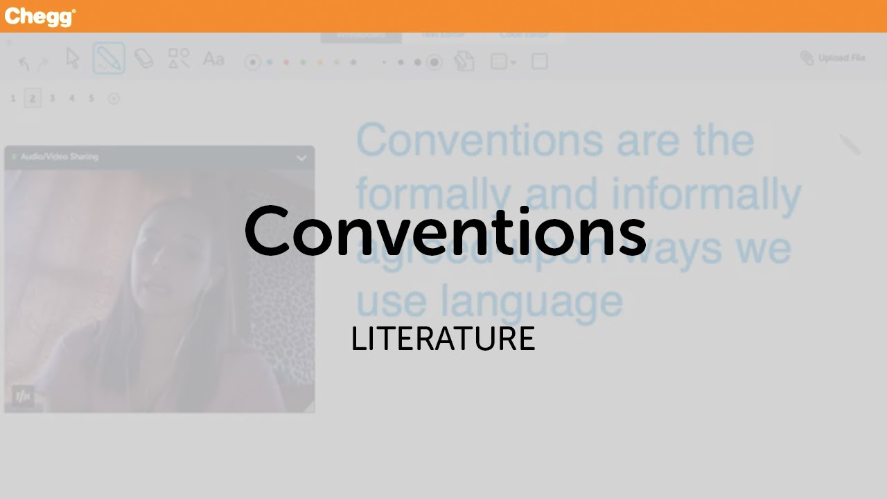 Conventions | Literature | Chegg Tutors - YouTube