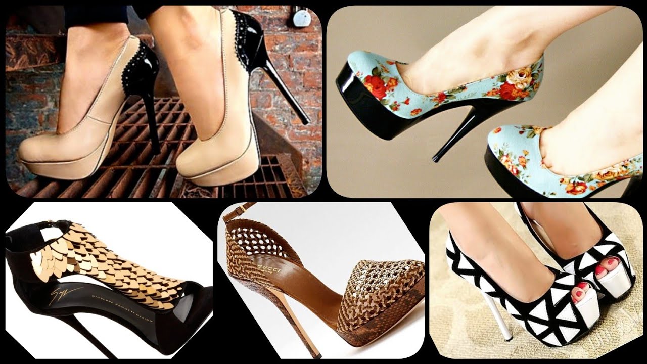 Vintage fancy high heel shoes designs/women high heel footwear fashion ...