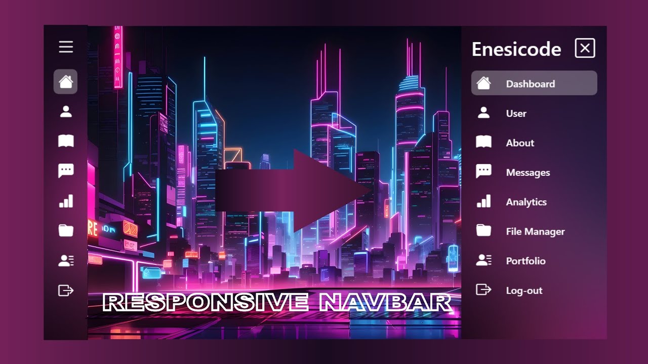 How to create a Responsive Navigation Bar Using HTML, CSS And ...
